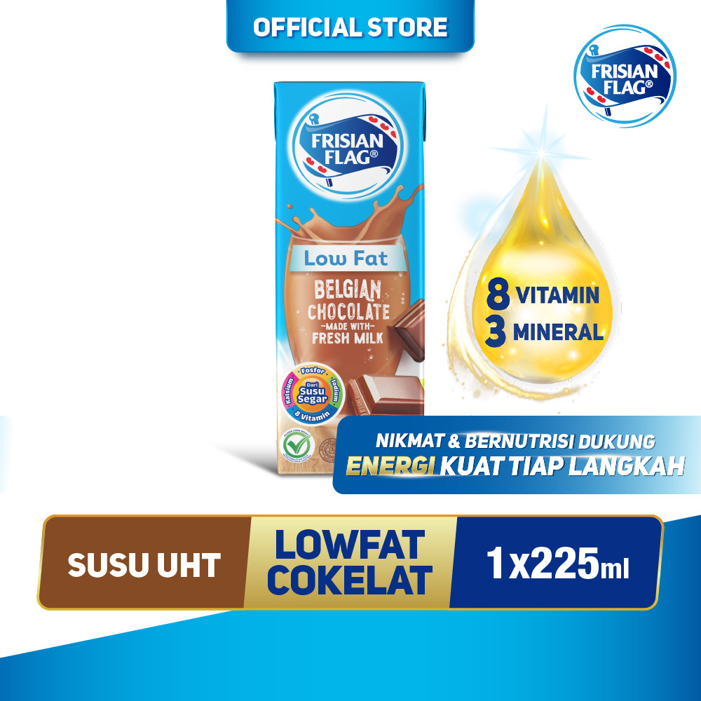 Jual Frisian Flag Susu UHT Low Fat Belgian Chocolate 225ml - 1 pcs | Shopee Indonesia