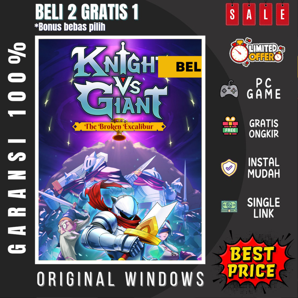 Jual KNIGHT VS GIANT THE BROKEN EXCALIBUR - GAME PC - GAME LAPTOP - PC ...