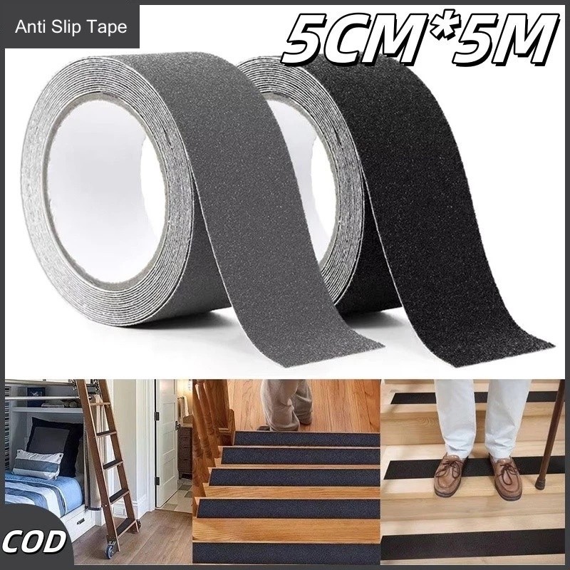 Jual 5 METER Lakban Anti Slip Tangga Permukaan Anti Licin Tape Safety Grip Strong Traction Kasar ...