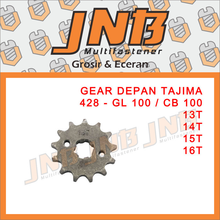Jual Tajima Gear Depan GL 100 / CB 100 428 13T 14T 15T 16T Gir Gigi Tarik GL Max | Shopee Indonesia