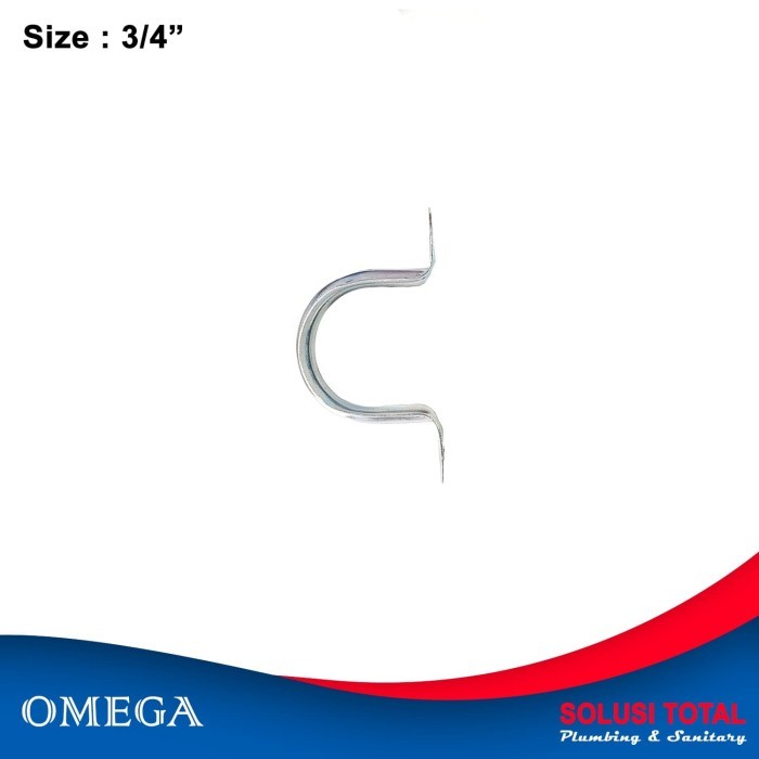 Jual Klem Besi Tebal Ukuran 3/4 inch 3/4" 0,75 Omega Lokal Galvanis ...