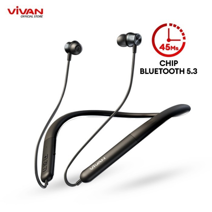 Jual VIVAN Liberty N100S Upgraded Neckband Bluetooth Sport Earphone 40H ...