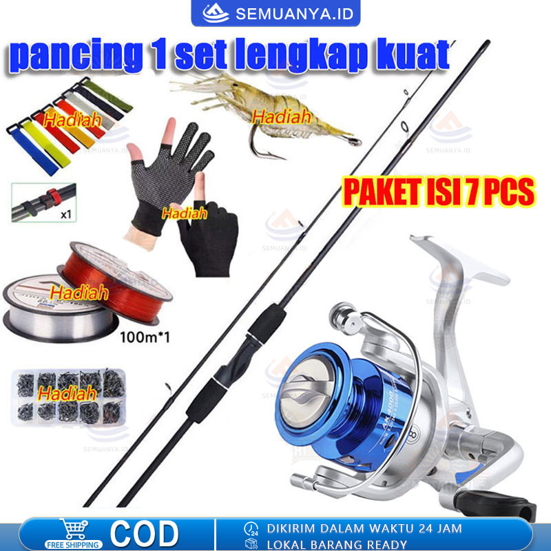 Jual 1.65M/1.8M/2.1M/2.4M Joran Pancing Set 15 Kg Reel Pancing Murah Kuat Power Pancing Set ...