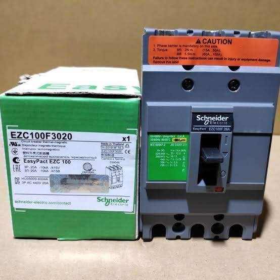 Jual SCHNEIDER MCCB 10KA EZC100F 3P 20A EZC100F3020 | Shopee Indonesia