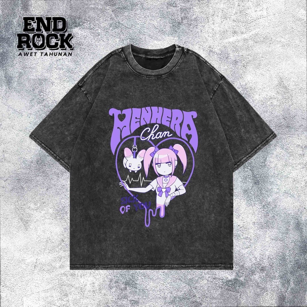 Jual Kaos Oversize Wash Original Endrock Tema Manhera Chan DTF0057 ...