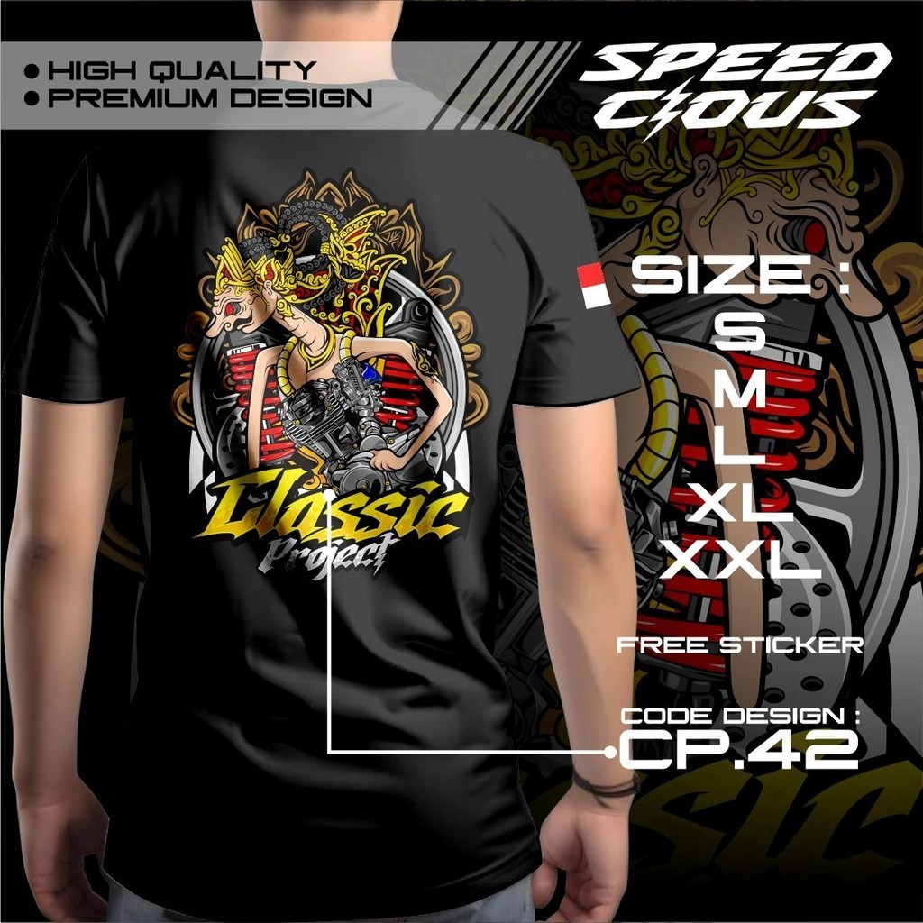 Jual CP42 Baju Kaos Racing Atasan Pria Wanita Herex Gatotkaca Wayang ...