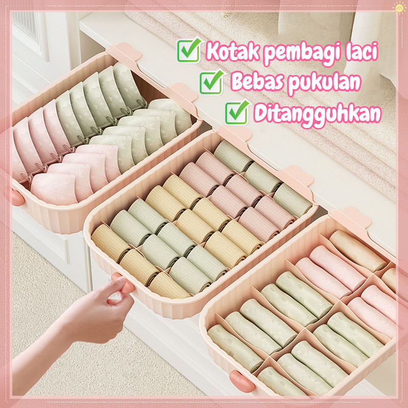 Jual Rak Laci Storage Penyimpanan Kotak Pembatas Laci Pakaian Dalam ...