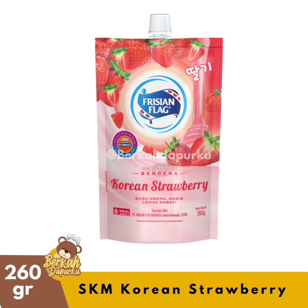 Jual Frisian Flag SKM Korean Strawberry Pouch 260g Susu Kental Manis ...