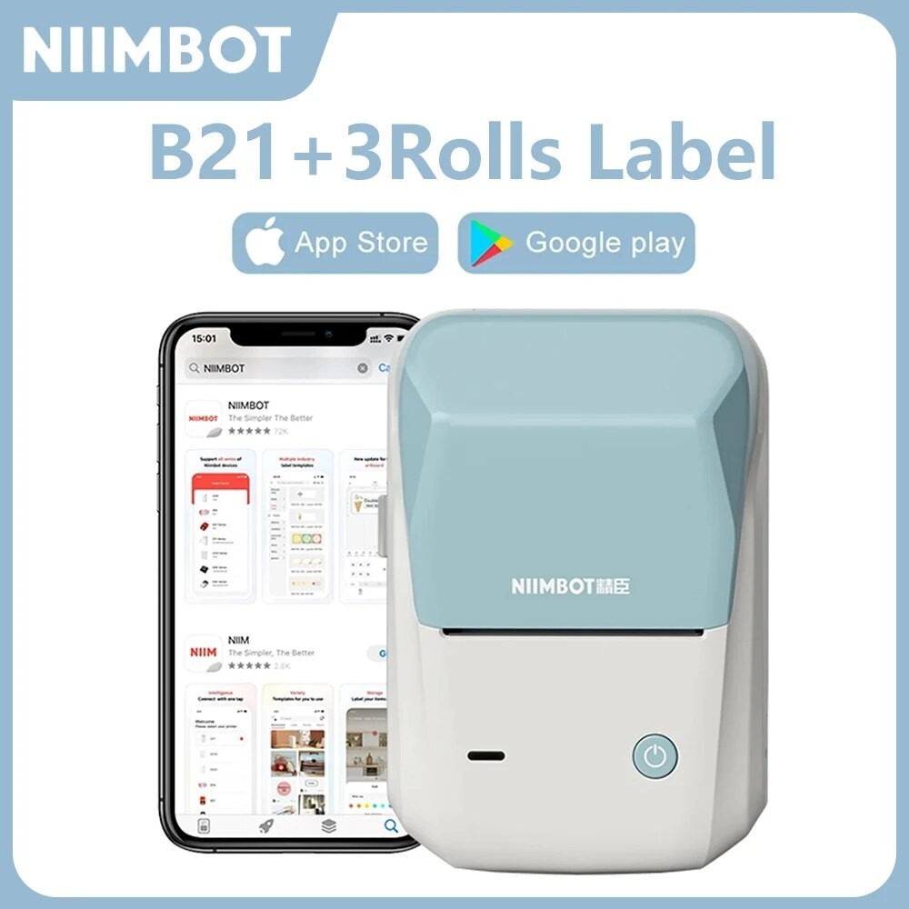 Jual Niimbot B1 Mini Portable Thermal Label Maker Sticker Printer Self-Adhesive Labeler Pocket ...