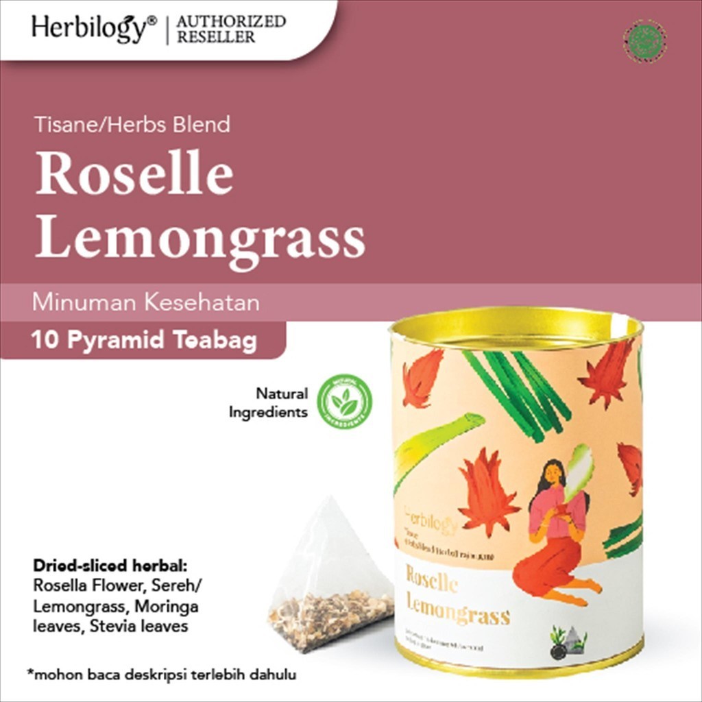 Jual Herbilogy Tisane Teh Herbal Rosella Lemongrass (10 teabag ...
