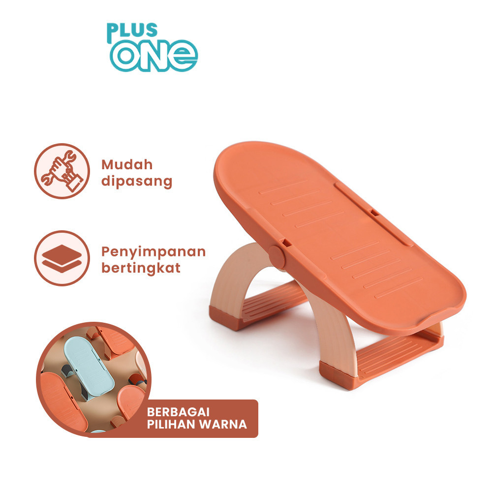 Jual Plus One - Tempat Rak Penyimpanan Sepatu Sendal 2 Tingkat Susun ...
