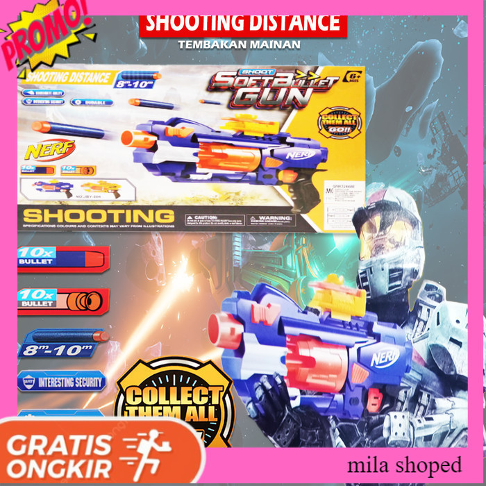 Jual MOUT-211 Nerf Assault Rifle JBY-004 Soft Bullet Gun Tembakan ...