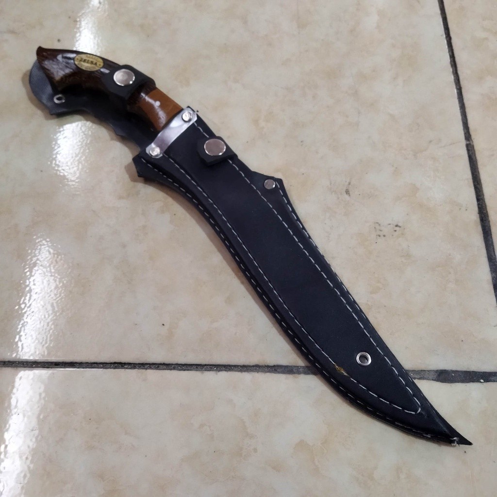 Jual GOLOK ASLI CIBATU GOLOK ZELSA KALEP HITAM FULL TANG BAJA PER 35CM ...