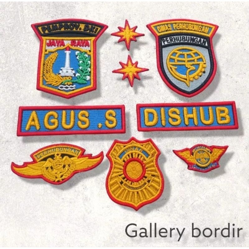 Jual bordir atribut dishub timbul lis merah TERBARU !!! TERBAIK ...