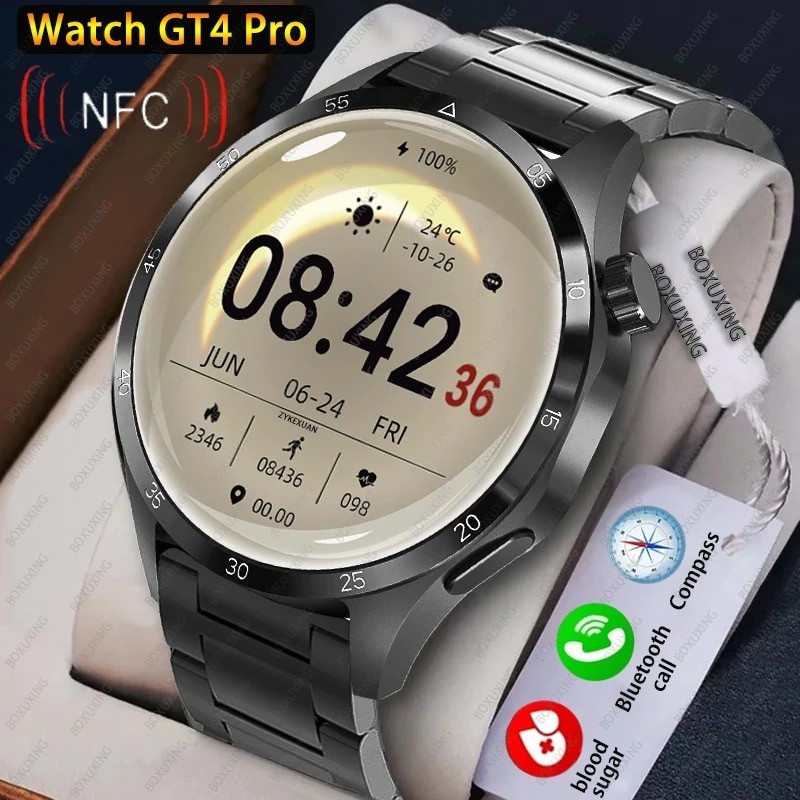 Jual Jam Tangan Pria For Huawei GT4 Smart Watch Men Watch 4 Pro AMOLED ...