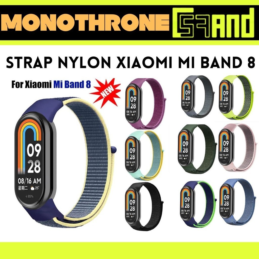 Jual Strap Xiaomi Mi Band 8 Miband 8 Nylon Nilon Strap Tali Watch Mi Band 8 | Shopee Indonesia
