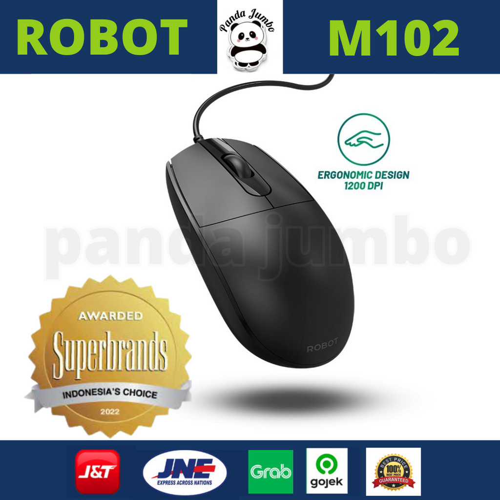 Jual ROBOT M102 MOUSE USB KABEL 1200DPI MOUSE KANTOR (PJ) | Shopee Indonesia