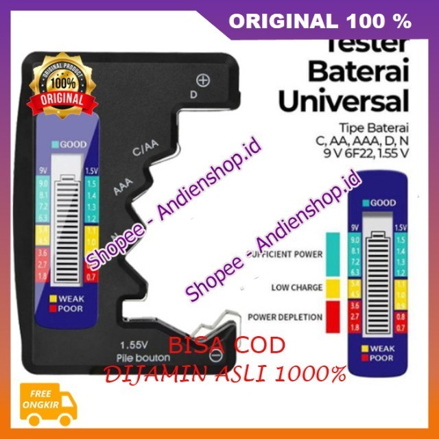 Jual Tosh Baterai Tester Universal Battery Tester Checker Alat Tes Cek ...