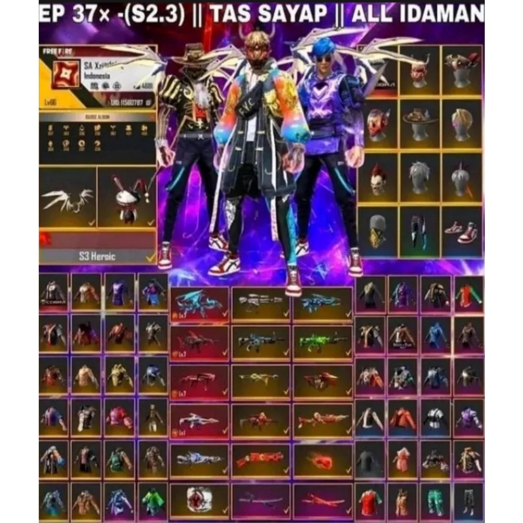 Jual CEK DESKRIPSI ===) Pc gaming garena freefire sultan max evogun ...
