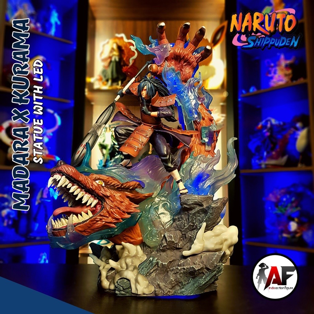 Jual Statue Naruto Uchiha Madara x Kurama Kyuubi Susanoo LED | Shopee ...