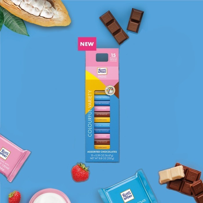 Jual RITTER SPORT Mini Colourful Variety Tower 250gram 15pcs Eropa ...