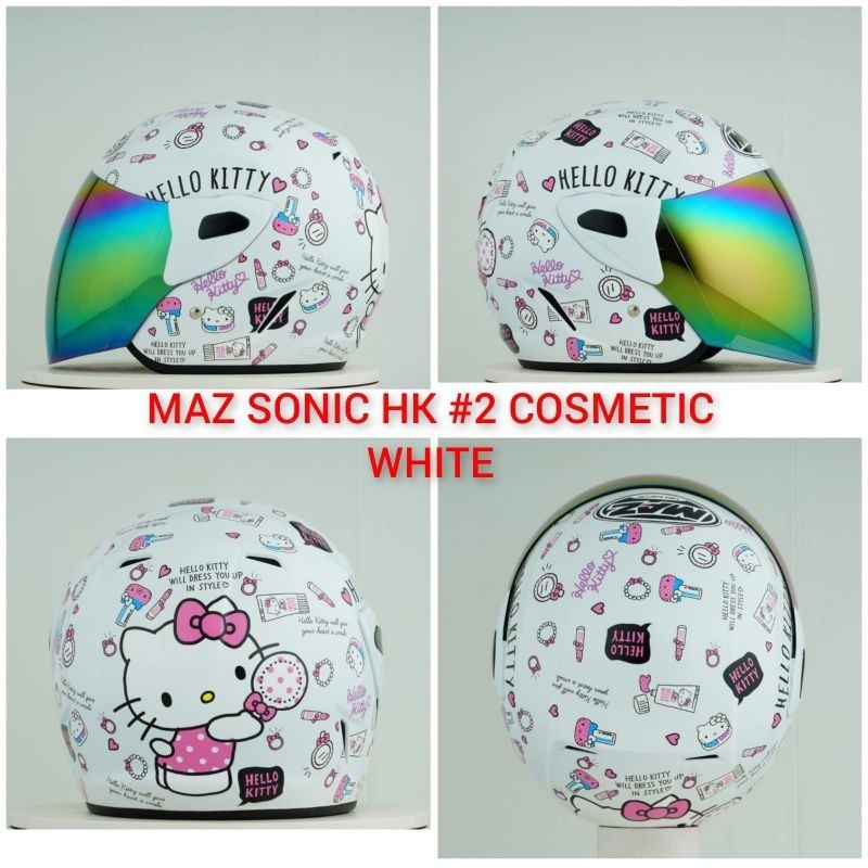 Jual Helm Maz Sonic Hello Kitty SERI#2 WHITE Original 100% Sni Dewasa ...