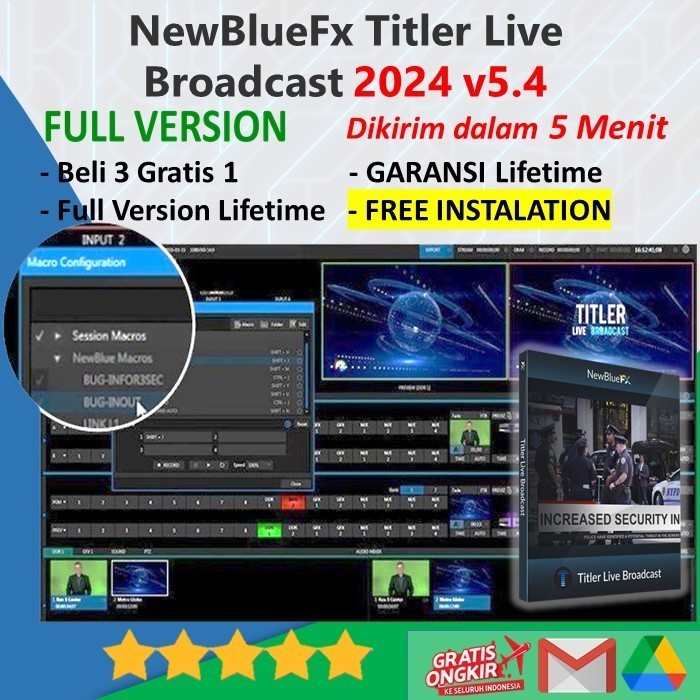 Jual NewBlueFx Titler Live Broadcast 2024 Full Version License Lifetime ...