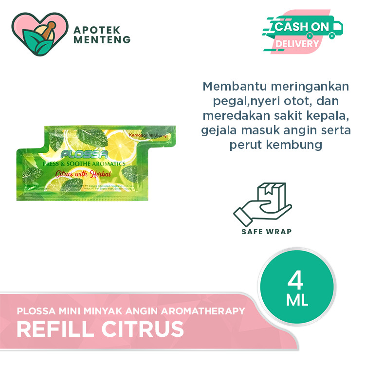 Jual Plossa Mini Refill Citrus 4 mL - Meredakan Pegal-Pegal dan Masuk ...