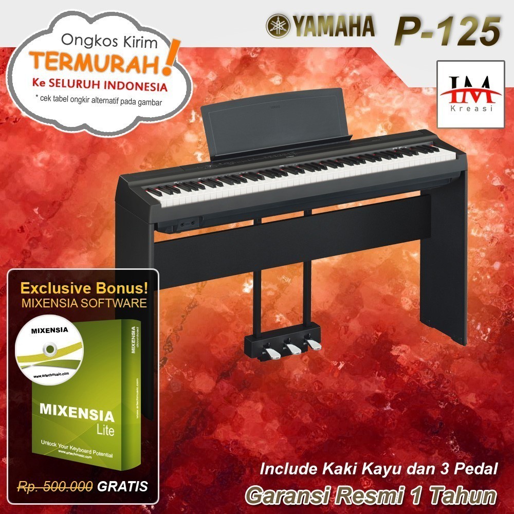 Jual Yamaha P125 - Stand Kayu - 3 pedal /P-125 /P125B /P-125B Digital ...