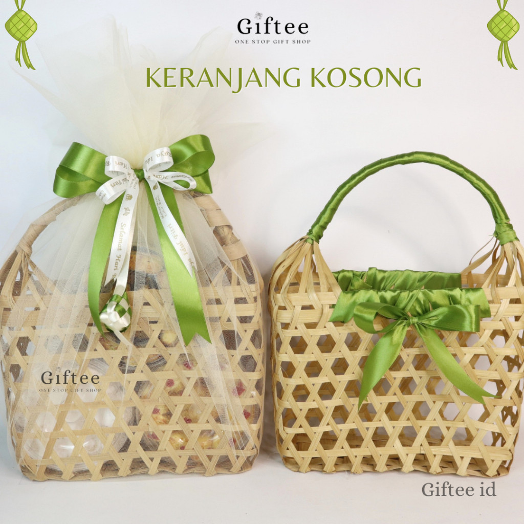 Jual KERANJANG ANYAMAN BAMBU LEBARAN KOSONGAN KERANJANG PARCEL LEBARAN ...