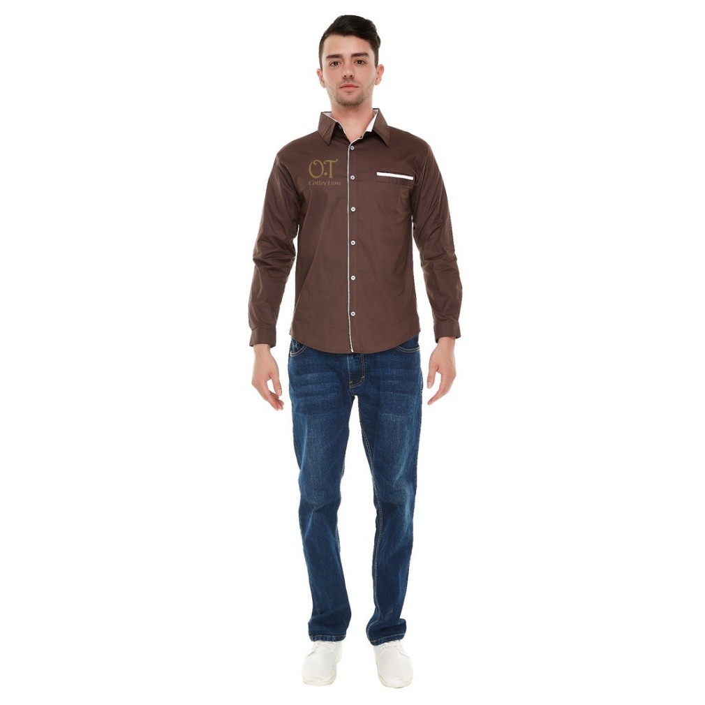 Jual Baju Peter OT Kemeja Pria katun stretch Varian Warna Kekinian ...
