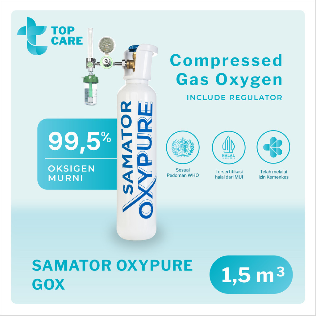 Jual Samator Oxypure GOX 1,5 m3 [Include Regulator] / Tabung Gas ...