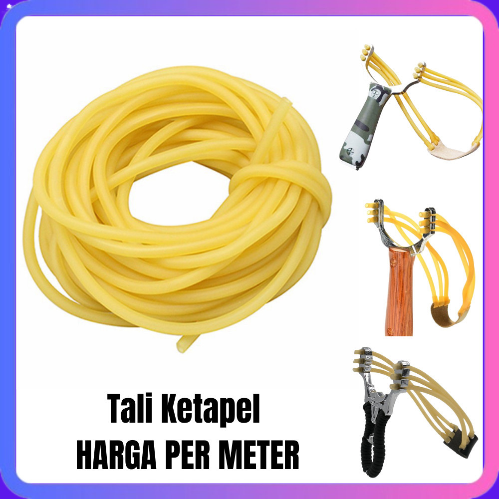 Jual Tali karet Ketapel Slingshot Rubber Catapult permeter meteran 1 ...