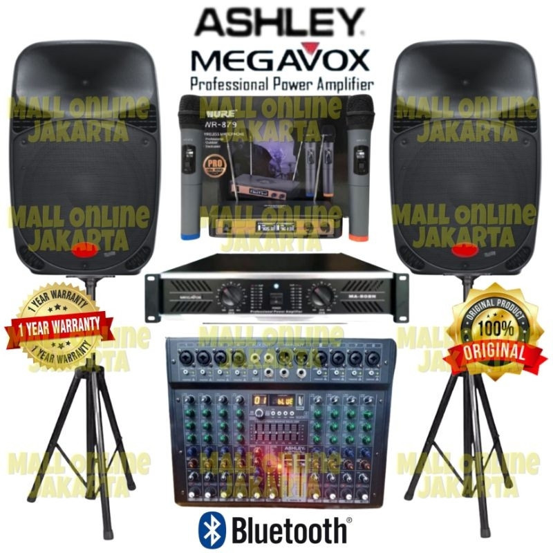 Jual Speaker aktif 15 inch Paket sound system Ashley 8 channel power ...