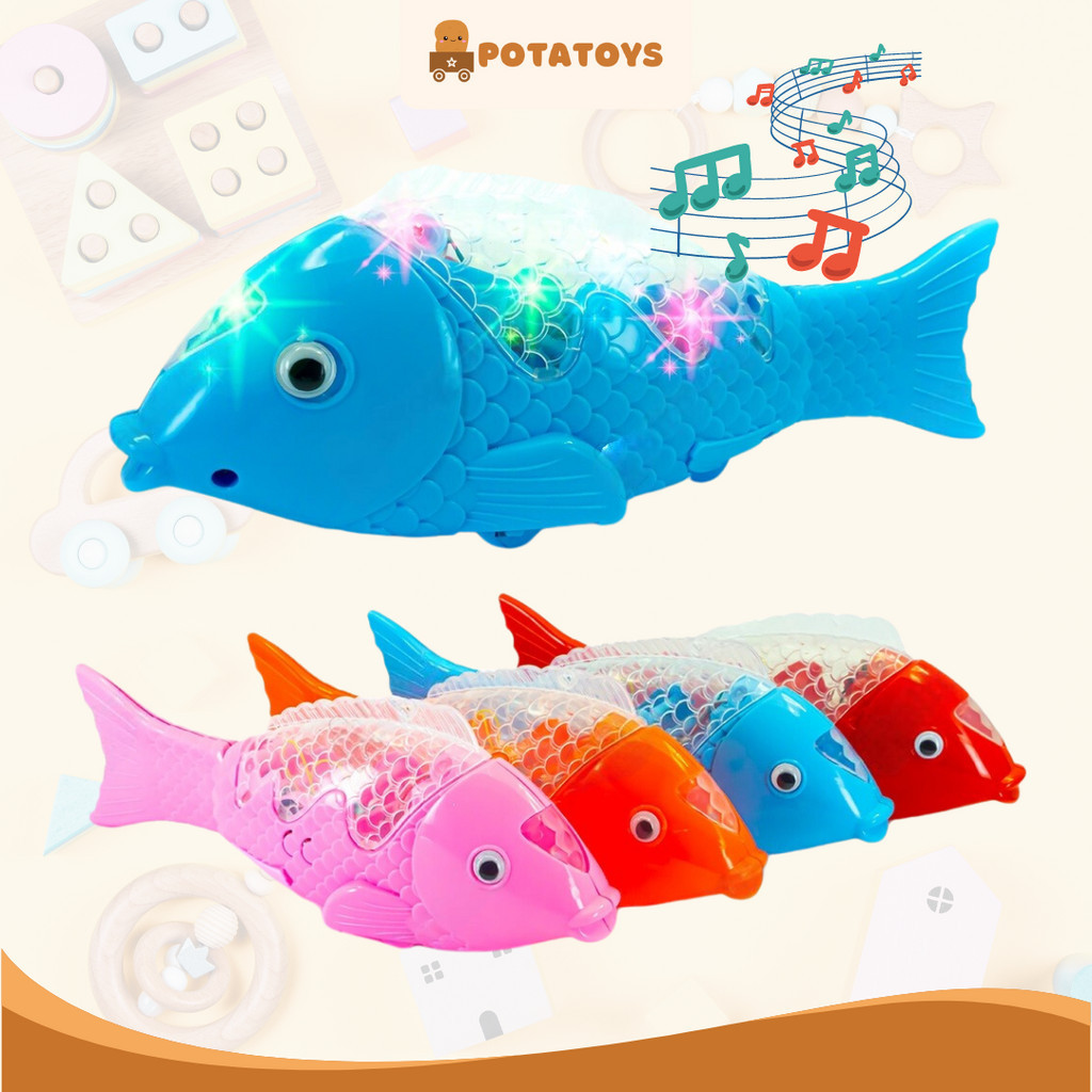 Jual [ POTATOYS ] Mainan Anak Ikan Robot / Mainan Ikan Baterai Bisa ...