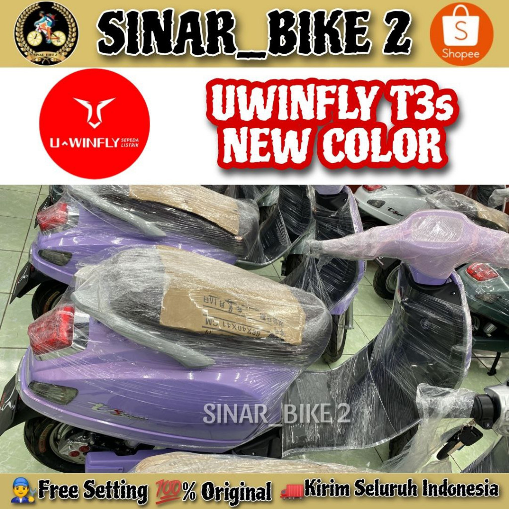 Jual Sepeda Motor Listrik UWINFLY T3S Double Disc Brakes | Shopee Indonesia