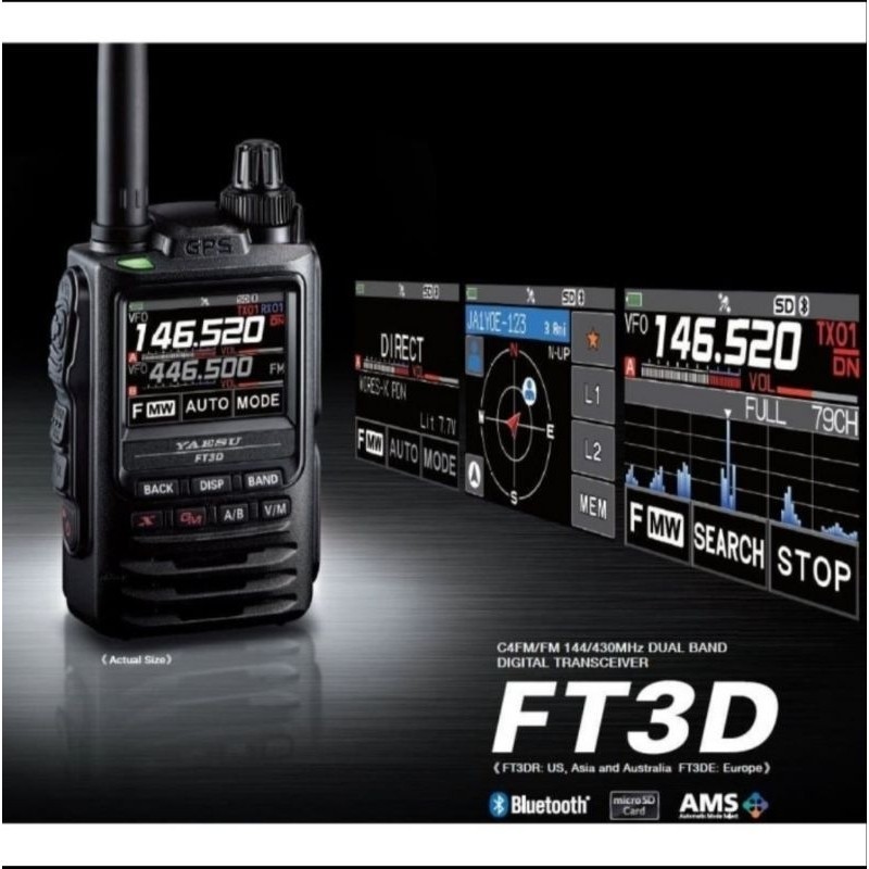 Jual Yaesu FT-3DR HT Dual Band Ori Digital Analog Radio HT FT3 FT3DR ...