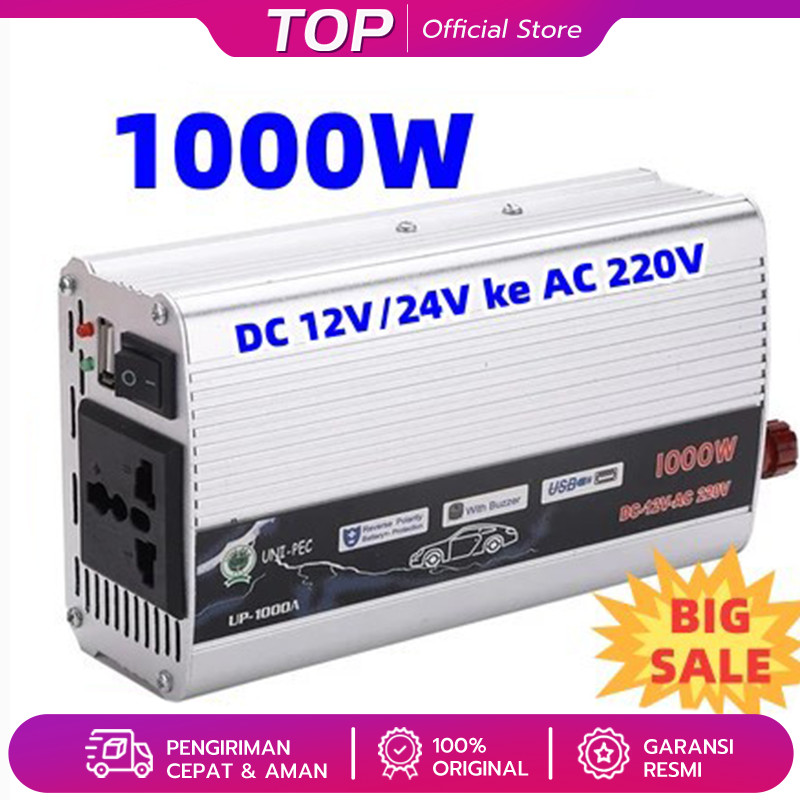Jual 【READY YA】Power Inverter 1000 Watt 12 Volt / Inverter 1000W DC 12V to AC 220V Power ...