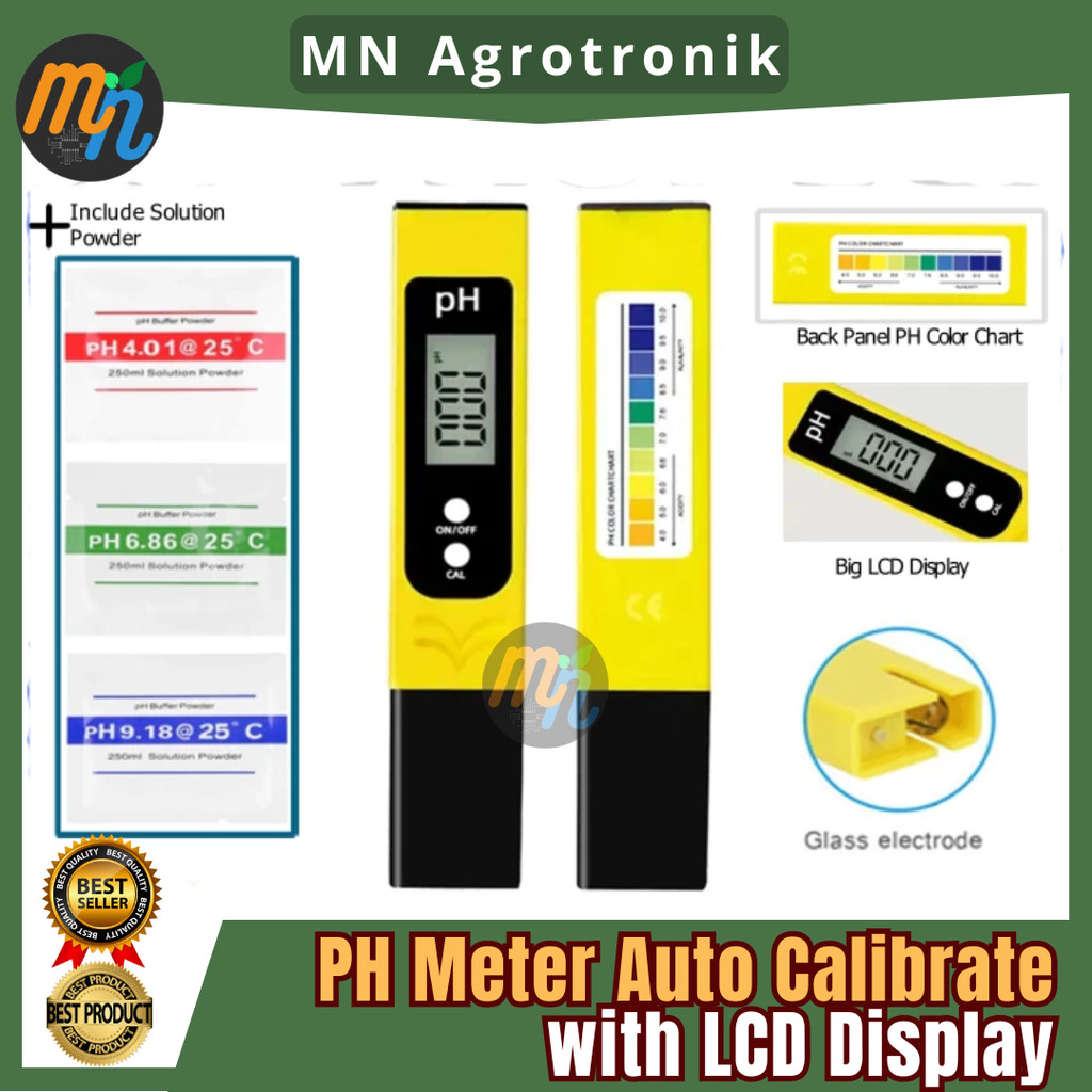 Jual pH Meter Auto Calibrate with LCD Display Alat Ukur Air Hidroponik ...