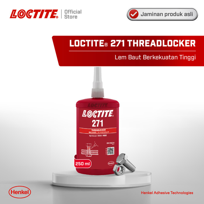 Jual Henkel LOCTITE 271 Threadlocker Lem Baut - 250 ml | Shopee Indonesia
