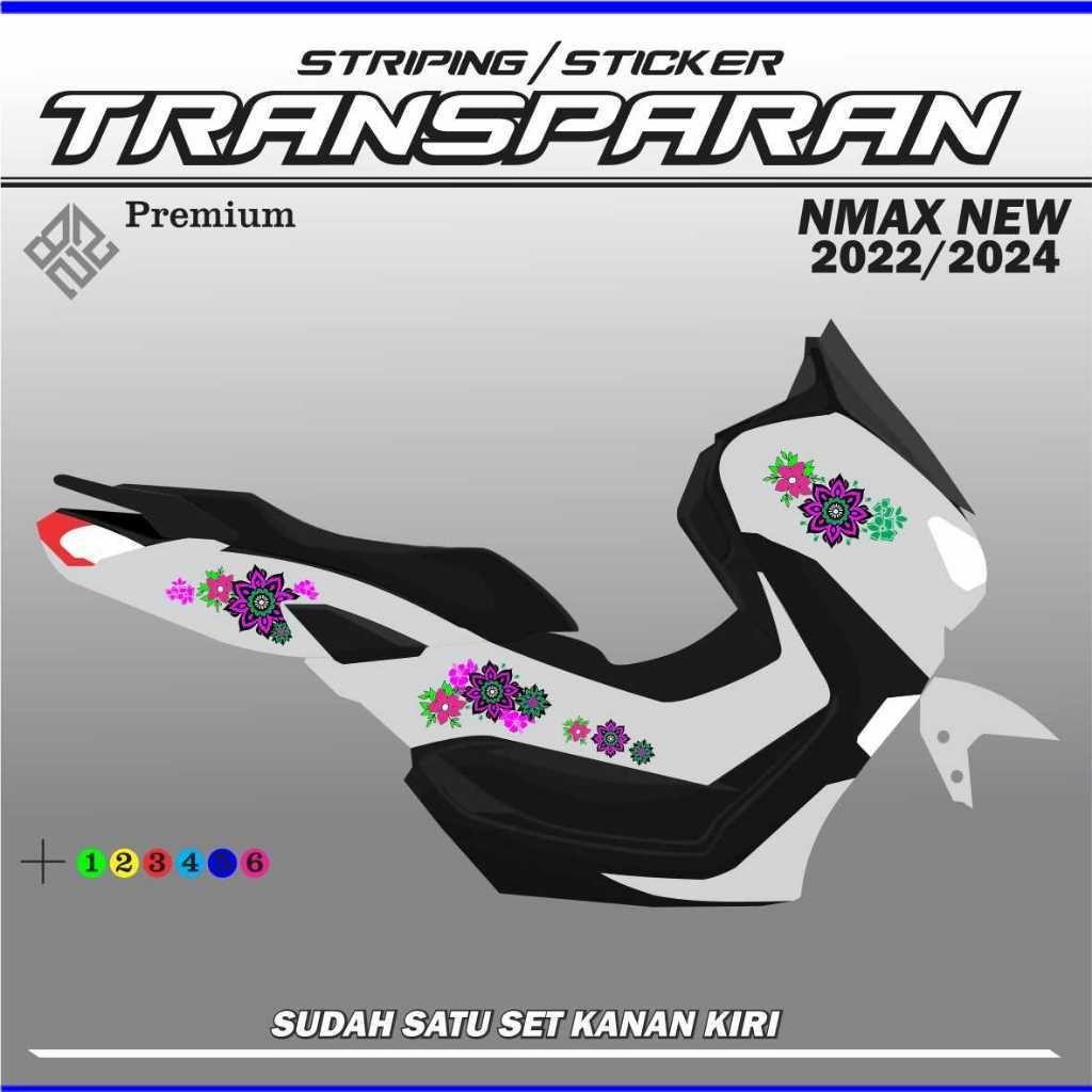 Jual TRANSPARAN Stiker Uv Transparan Bunga Nmax New Striping Custom ...