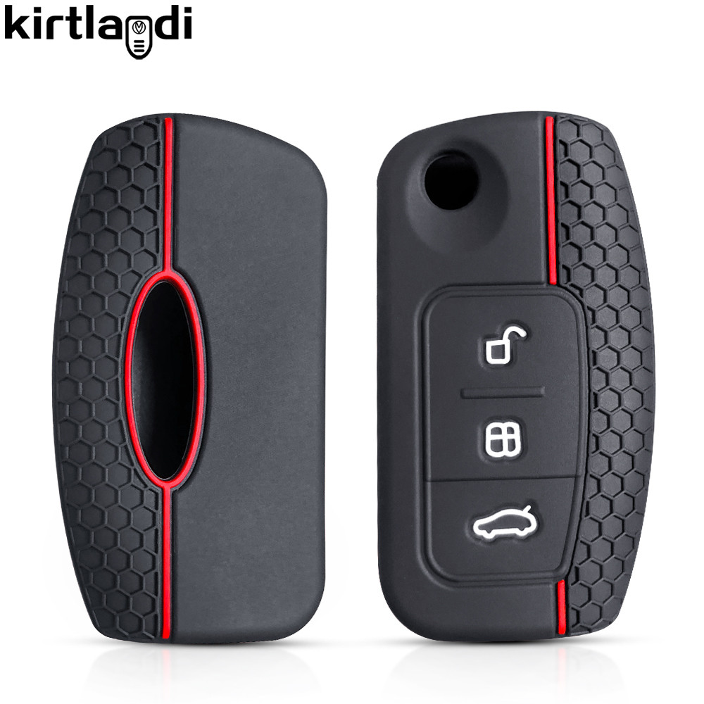Jual silicone car key case cover key holder for Ford Focus mk2 C Max S ...