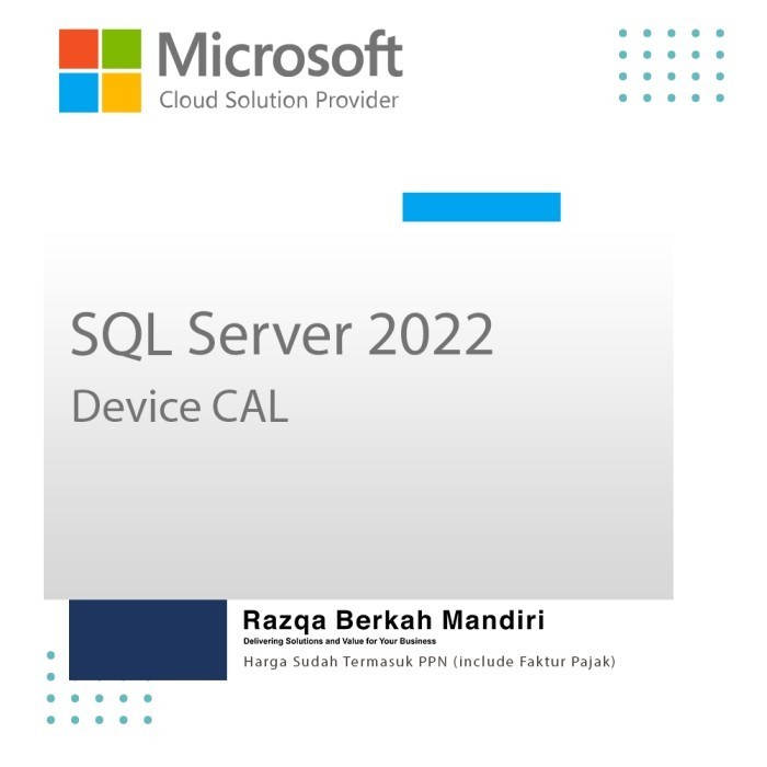 Jual SQL Server 2022 - 1 Device CAL CSP (DG7GMGF0MF3T:0001) | Shopee ...