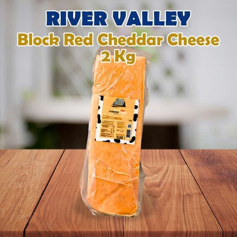 Jual River Valley Block Red Cheddar Cheese 2 Kg | Shopee Indonesia