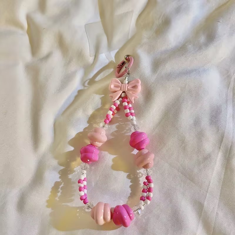 Jual Fashion Kartun Hewan Bunga Busur Manik Rantai Ponsel Akrilik ...