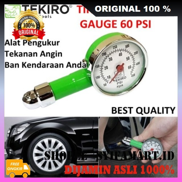 Jual Alat Cek Pengukur Tekanan Angin Ban Mobil Motor Sepeda TEKIRO 100% ORIGINAL | Shopee Indonesia