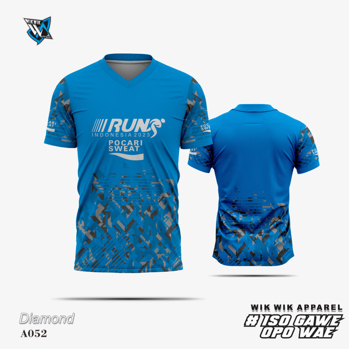 Jual Jersey Running Full Printing Pocari Sweat Free Desain A052 ...