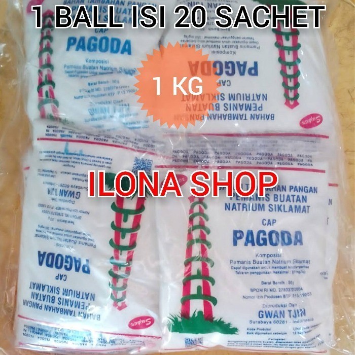 Jual PEMANIS BUATAN|BIANG GULA|SARI MANIS 1KG CAP PAGODA UNTUK MAKANAN ...
