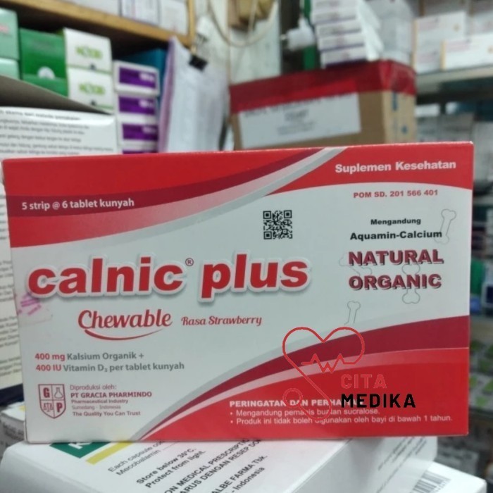 Jual original- CALNIC PLUS CHEWABLE - BOX 30 TABLET -promo | Shopee ...