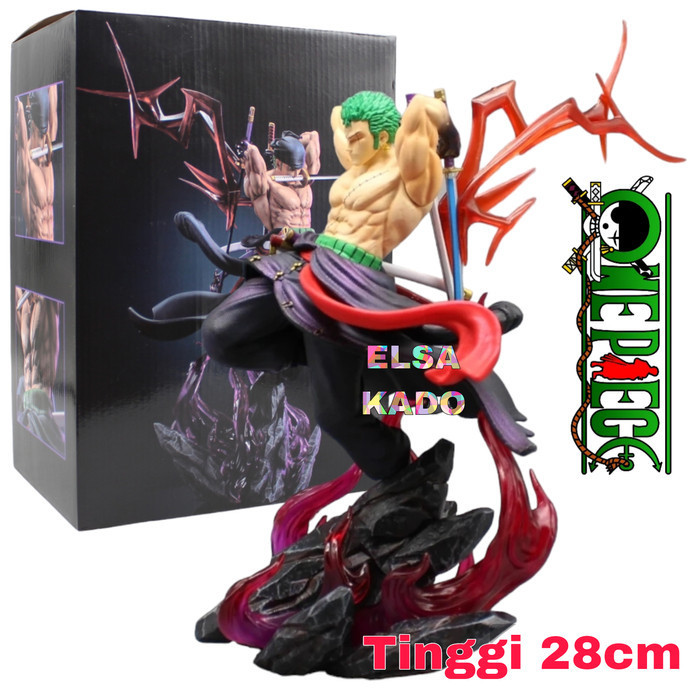 Jual (NEW)- Action Figure Roronoa Zoro Tora Gari Jump Position Gk ...